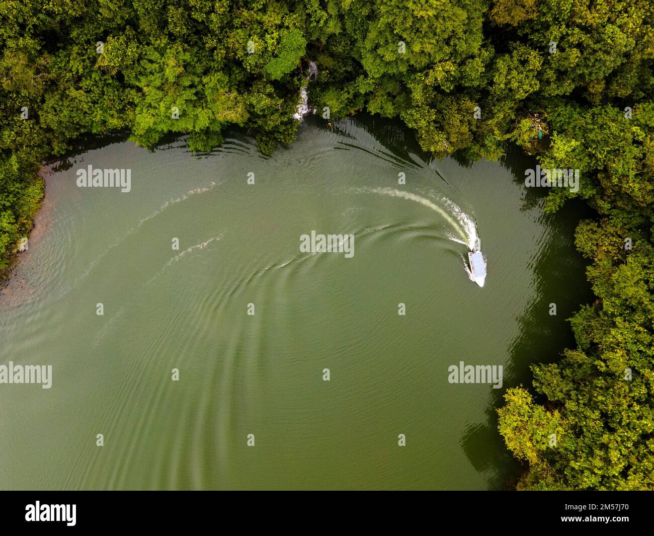 Blue Lake located at Bau district 45 minute driving from Kuching city ...