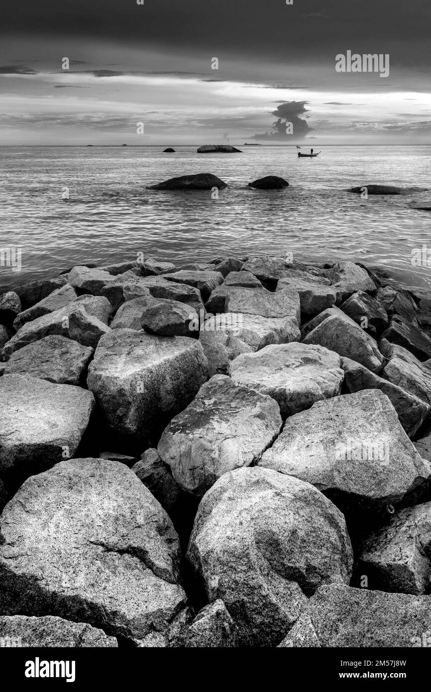 Pengkalan Balak's beach located at Malacca state of Malaysia Stock ...