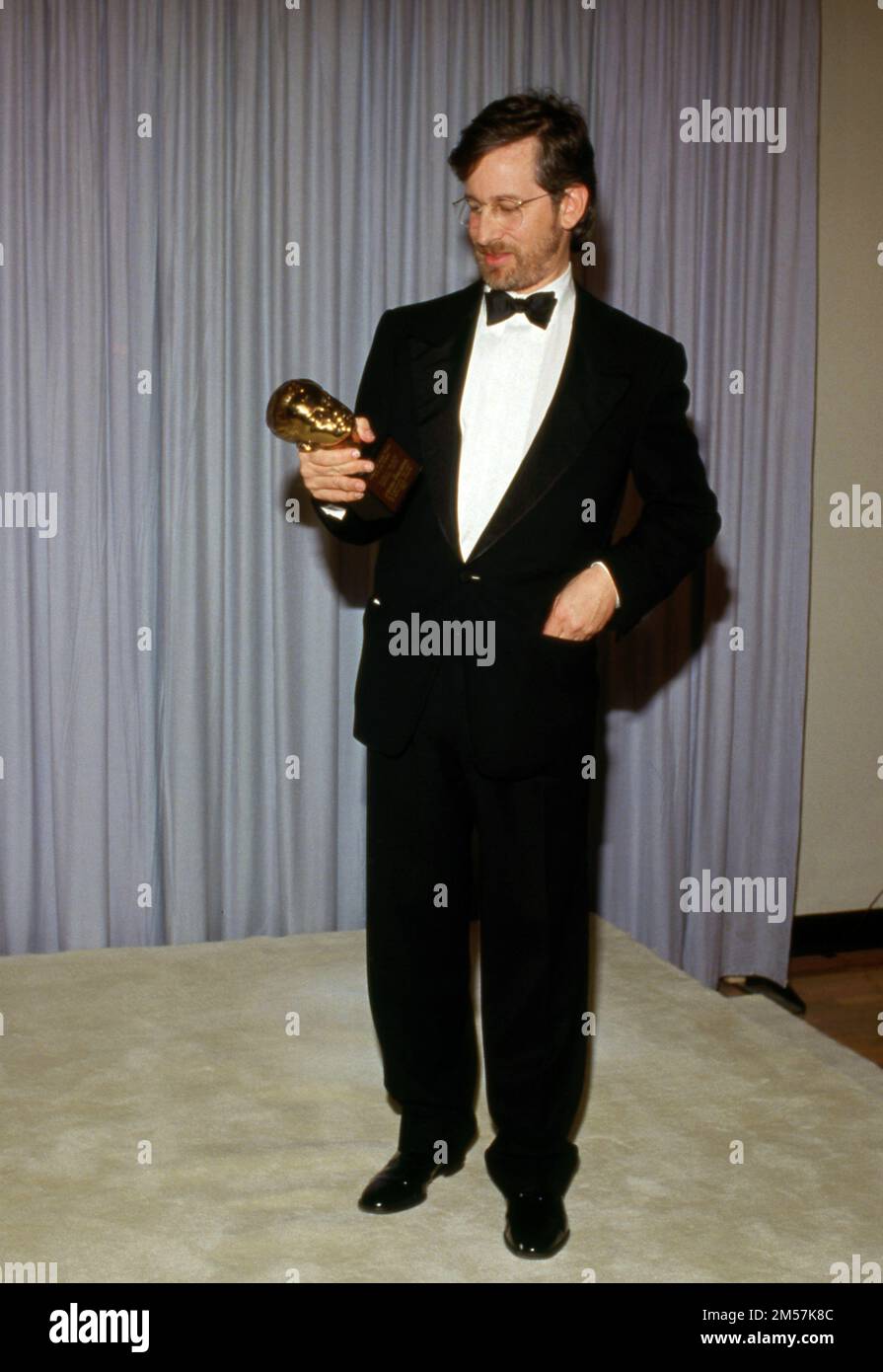Steven Spielberg with his Irving G. Thalberg Memorial Award at the 59th ...