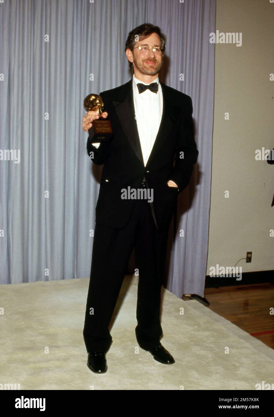 Steven Spielberg with his Irving G. Thalberg Memorial Award at the 59th ...