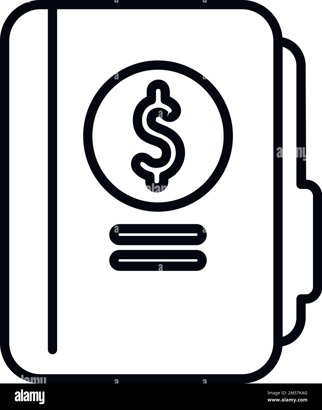 Credit house folder icon outline vector. Rent property. Invest sale ...