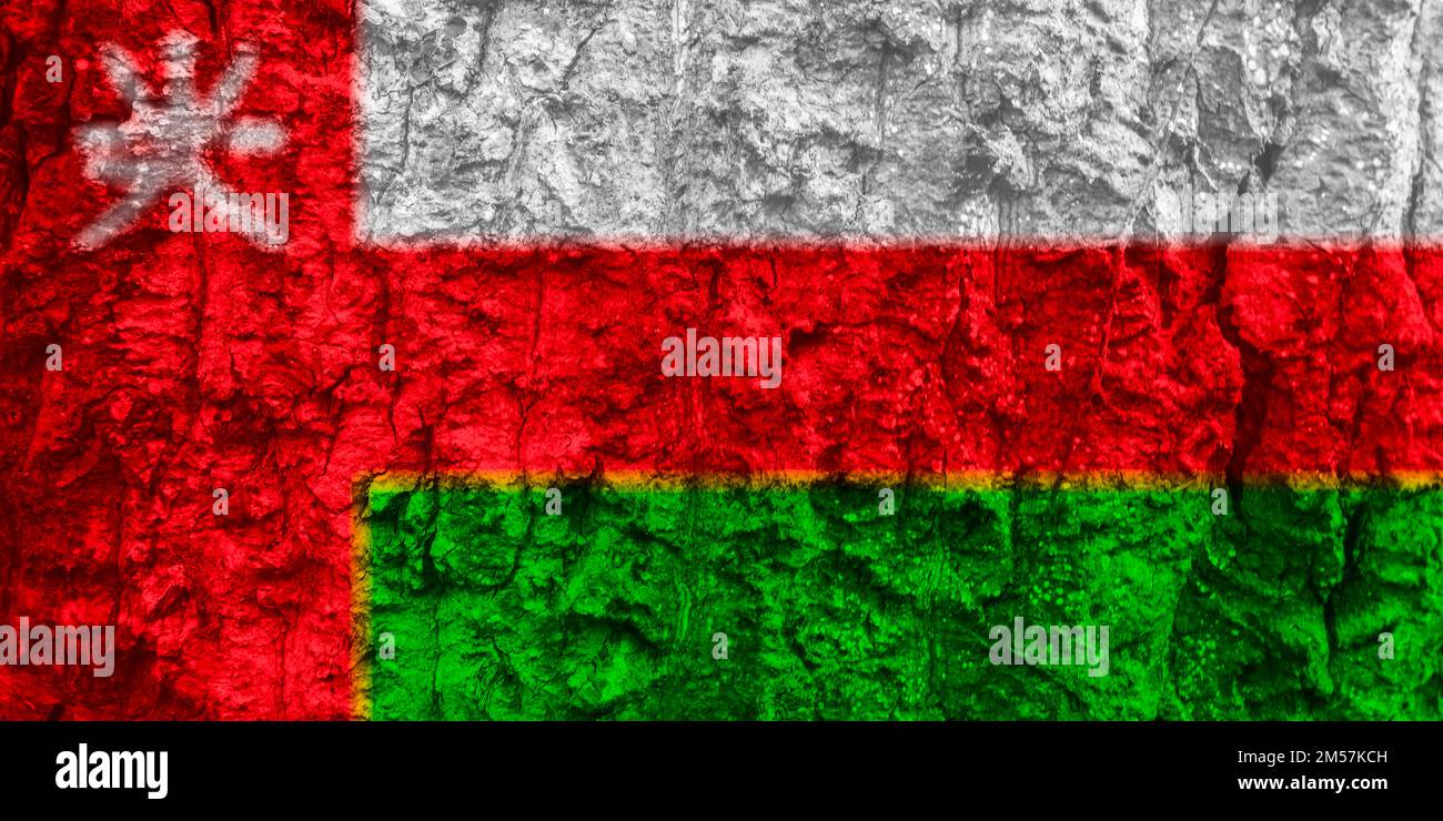 oman flag texture as background Stock Photo - Alamy