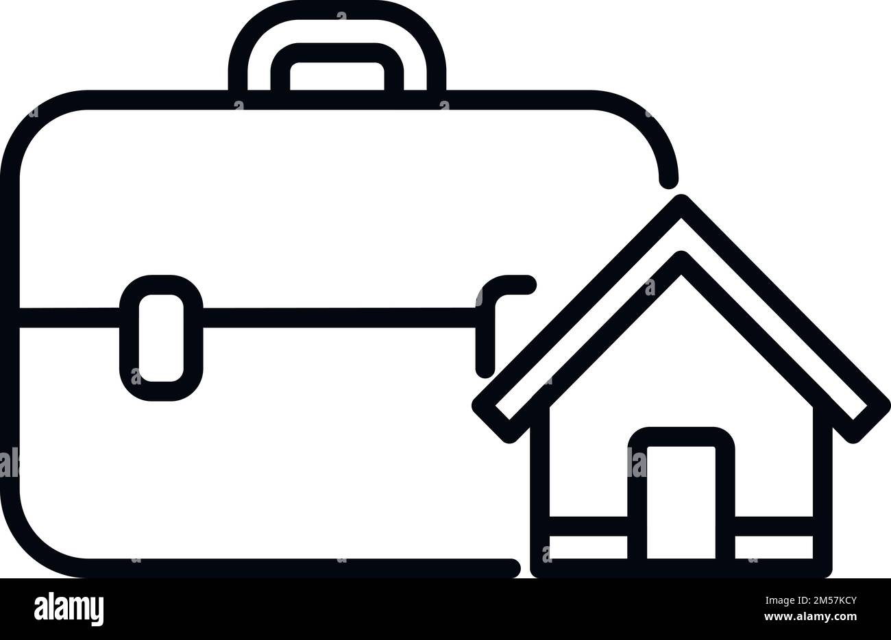 Real estate case icon outline vector. House rent. Invest sale Stock ...