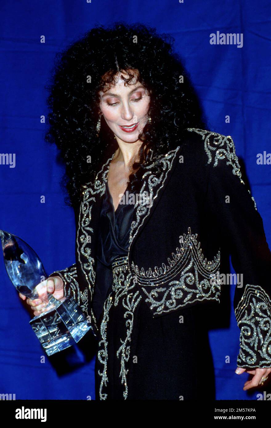 Cher performing at the MTV Video Awards in 1989 Credit: Ron Wolfson ...
