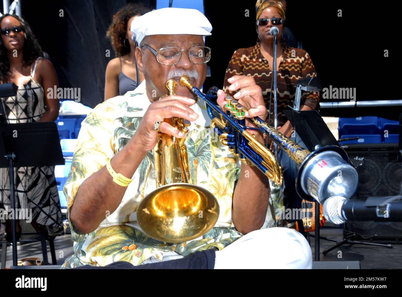 Clark Terry rehearsing at A Starry Night Tribute to Quincy Jones Credit ...