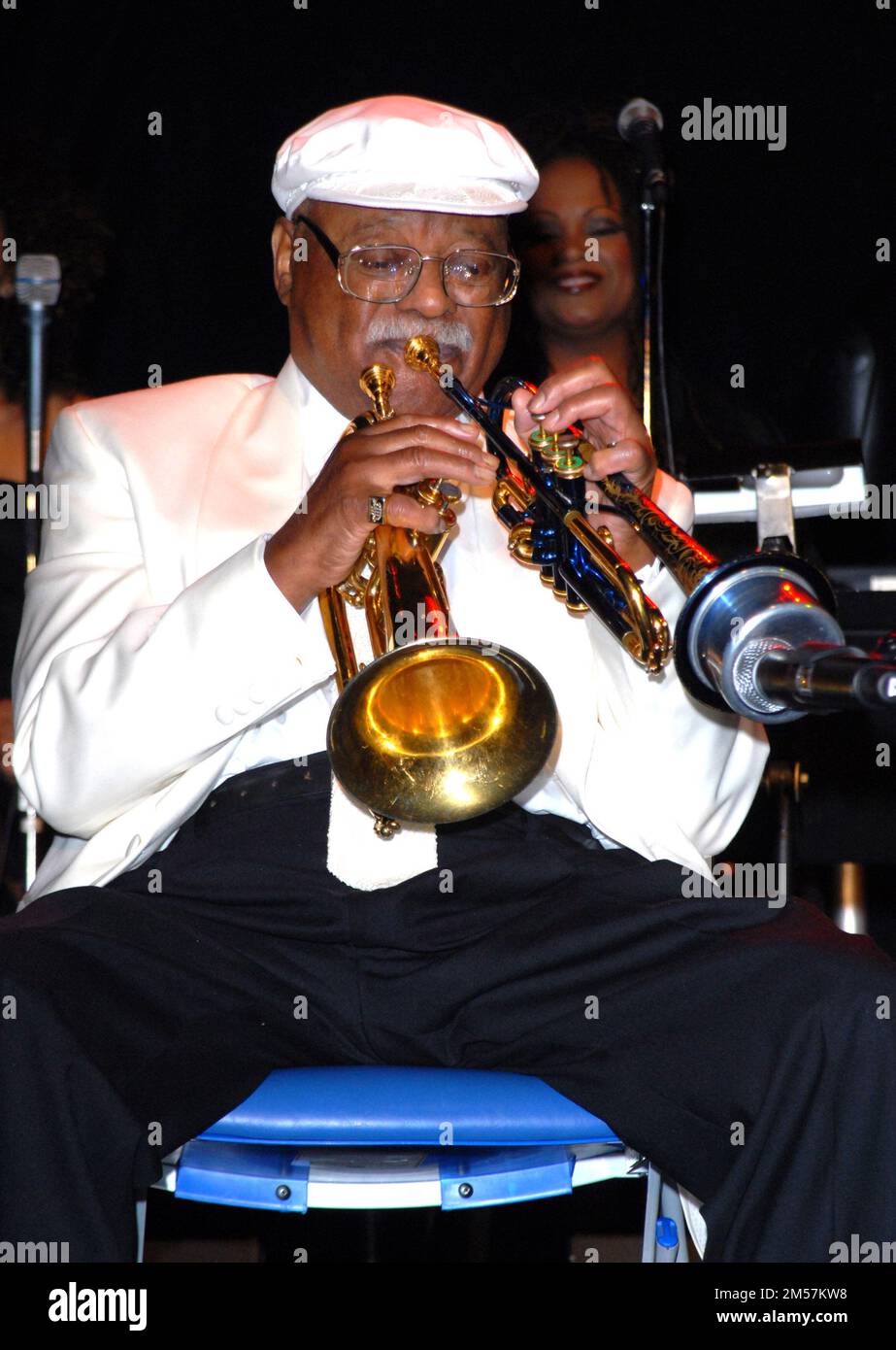 Clark Terry performing at A Starry Night Tribute to Quincy Jones Credit ...