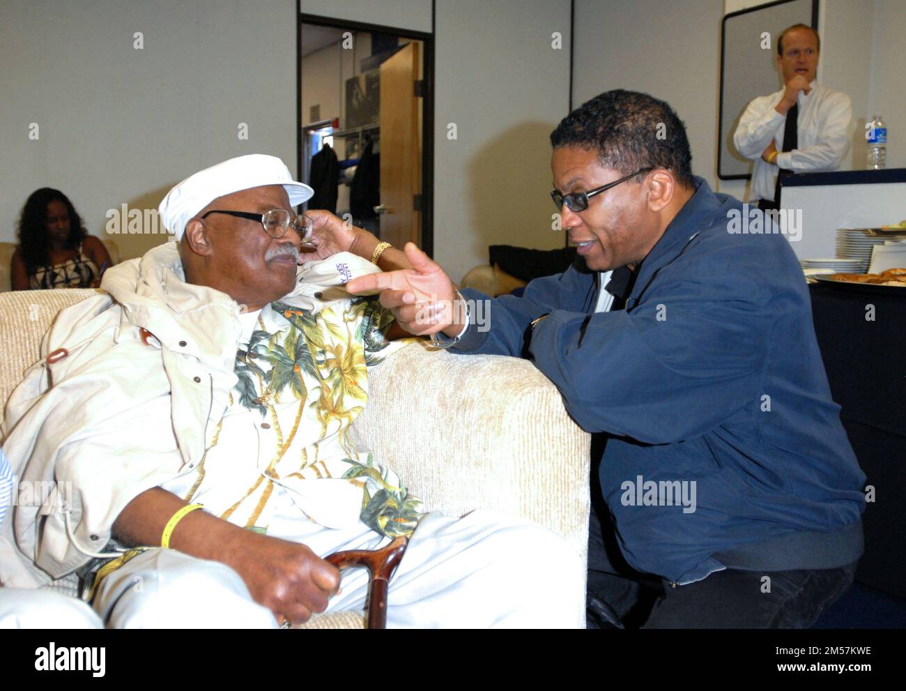Clark Terry & Herbie Hancock in the Green Room at A Starry Night ...