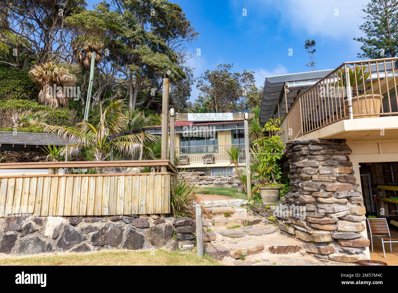 Bilgola Beach SLSC surf life saving club entrance,Sydney,NSW,Australia ...