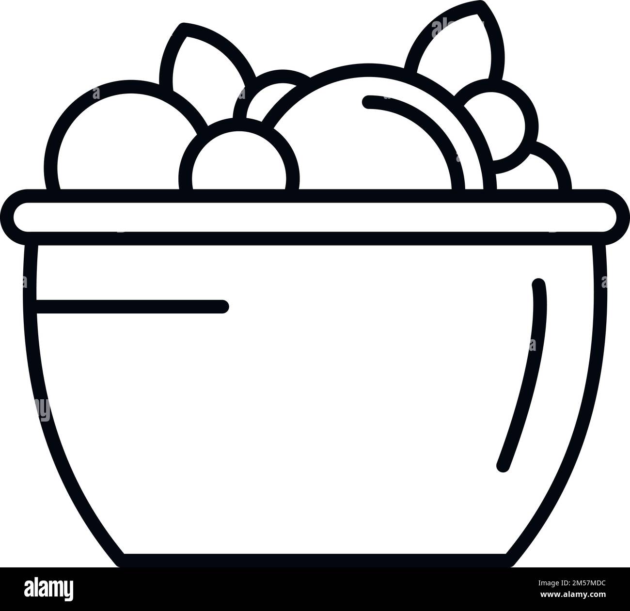 Fruit salad icon outline vector. Fresh food. Meal diet Stock Vector ...