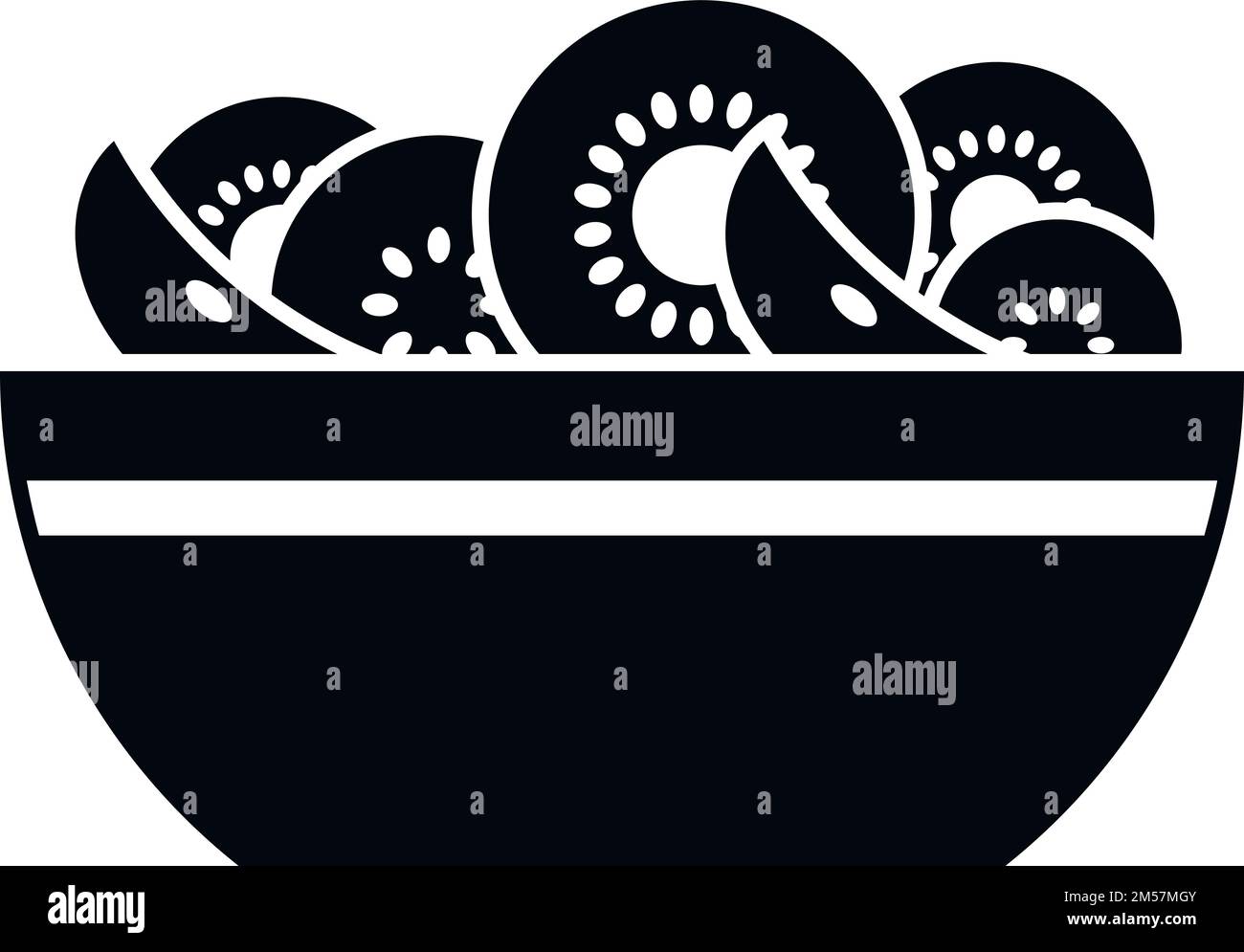 Kiwi fruit salad icon simple vector. Fresh food. Vegetable meal Stock ...