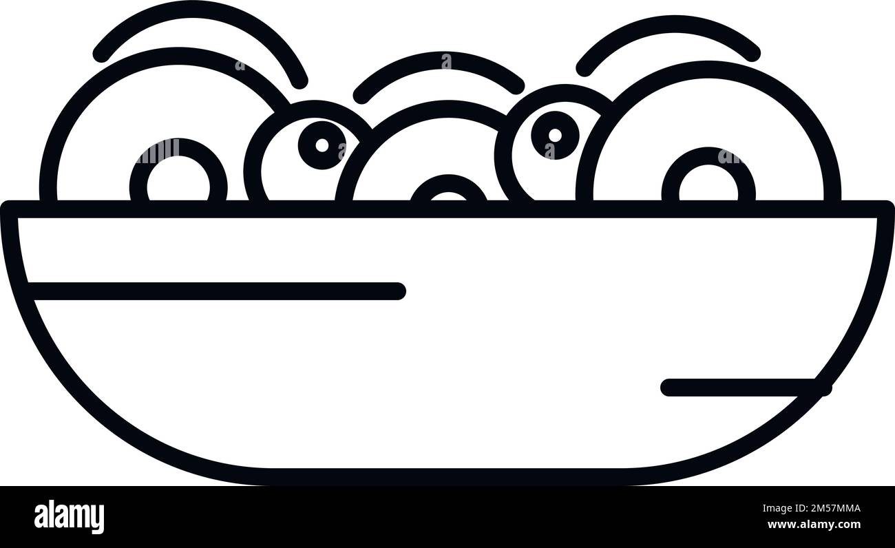 Berry fruit salad icon outline vector. Fresh food. Mix menu Stock ...