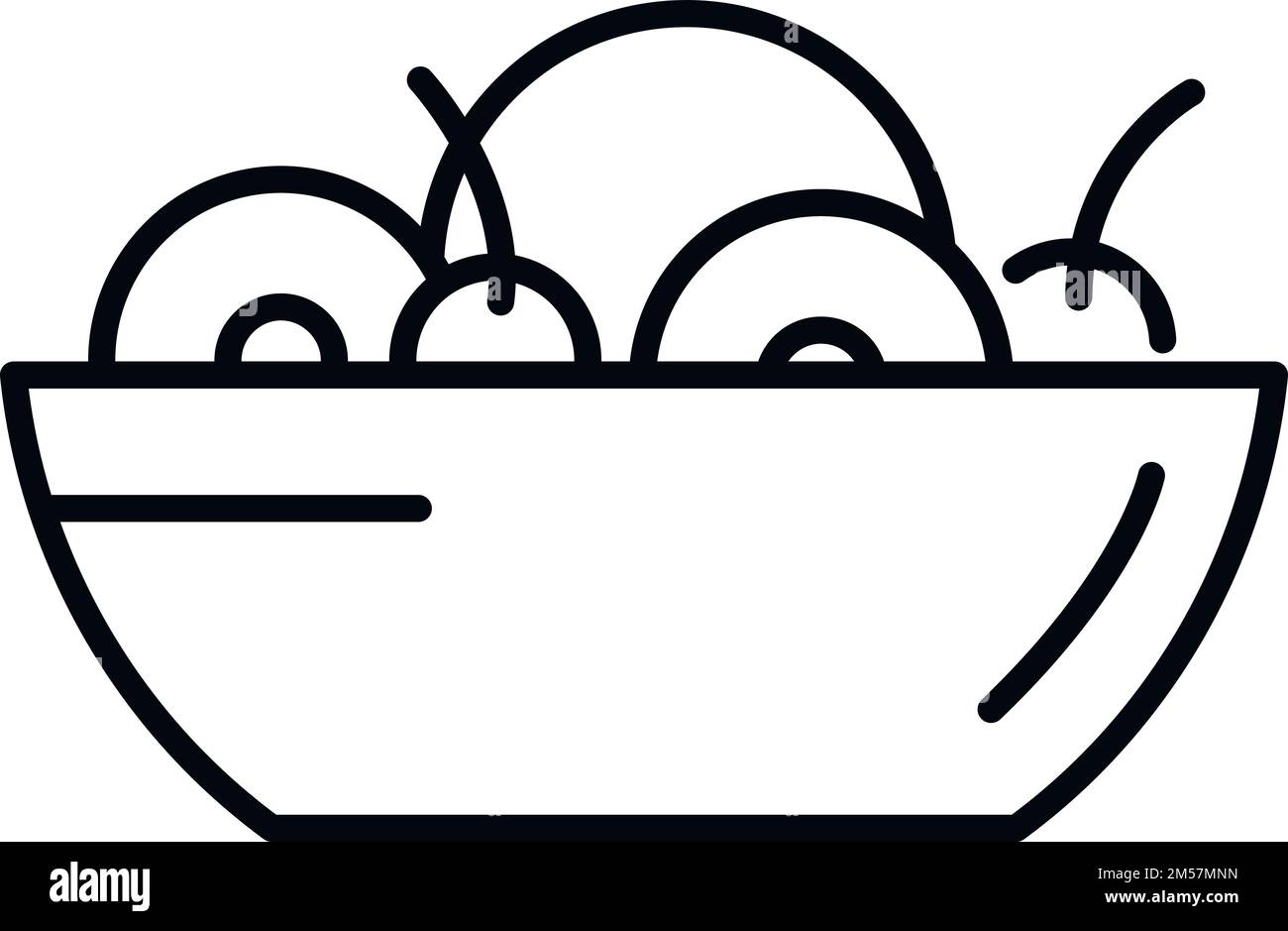 Restaurant fruit salad icon outline vector. Diet meal. Organic dish ...