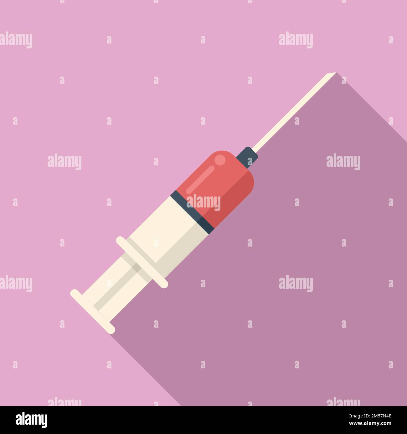 Allergy injection icon flat vector. Seasonal allergy. Season disease ...