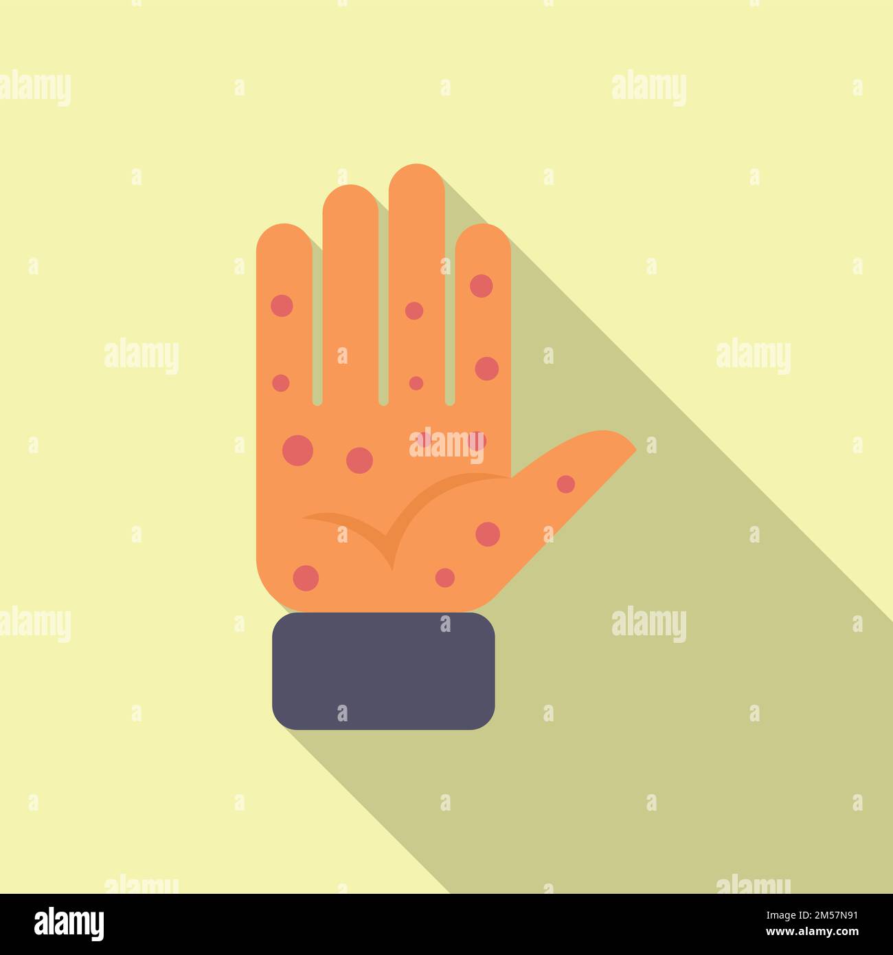 Hand seasonal allergy icon flat vector. Season disease. Diagnosis ...