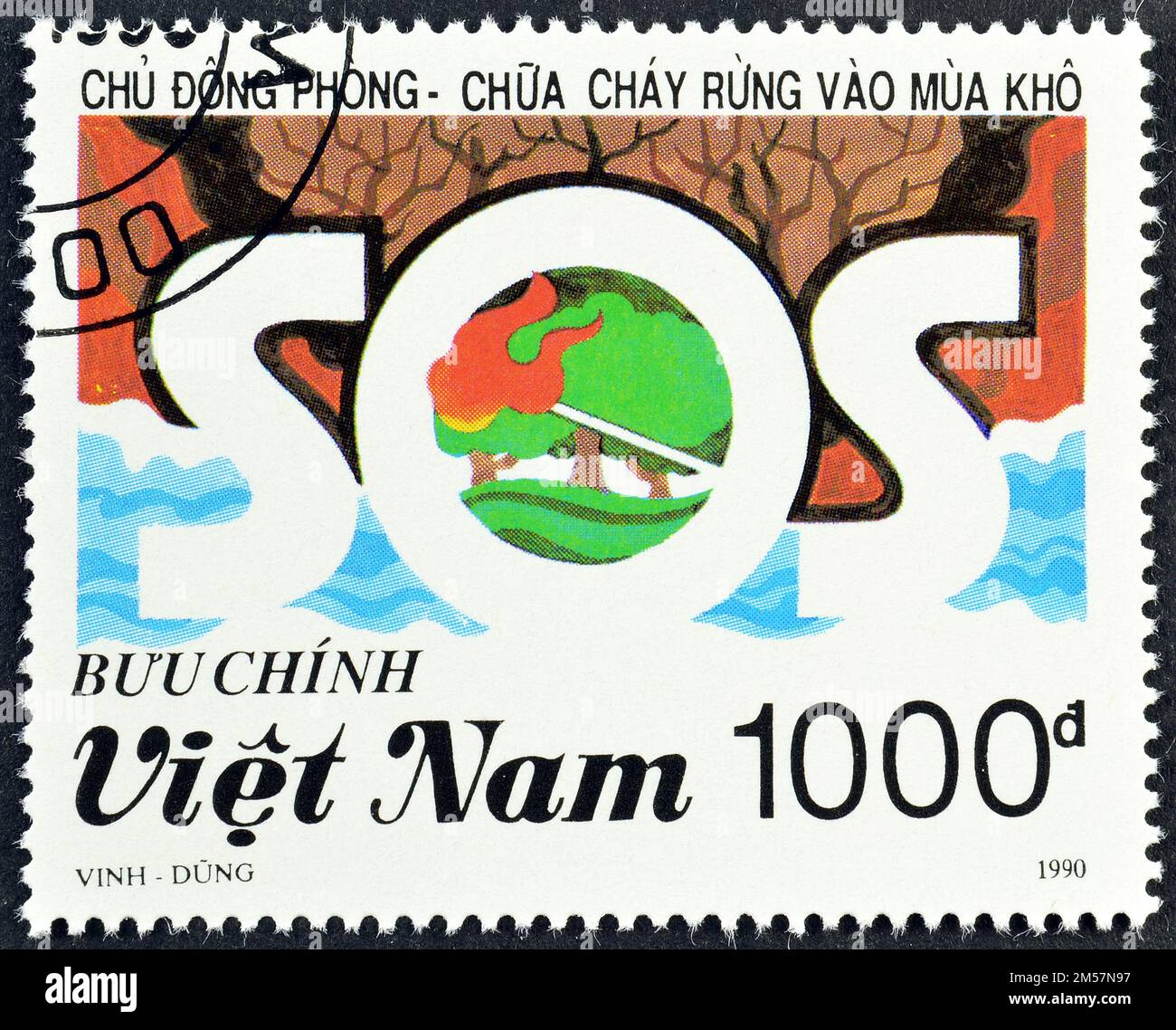 Cancelled postage stamp printed by Vietnam, that shows Protection Of ...