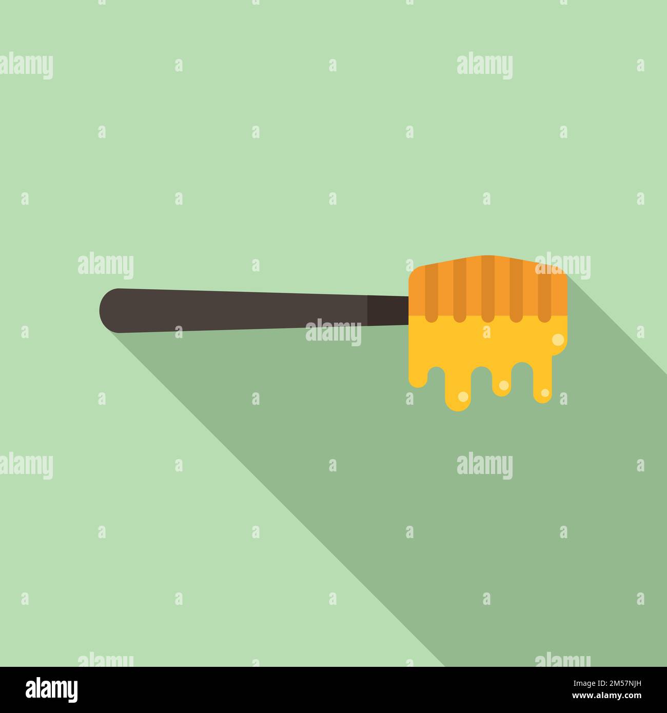 Honey spoon allergy icon flat vector. Season disease. Sick patient ...