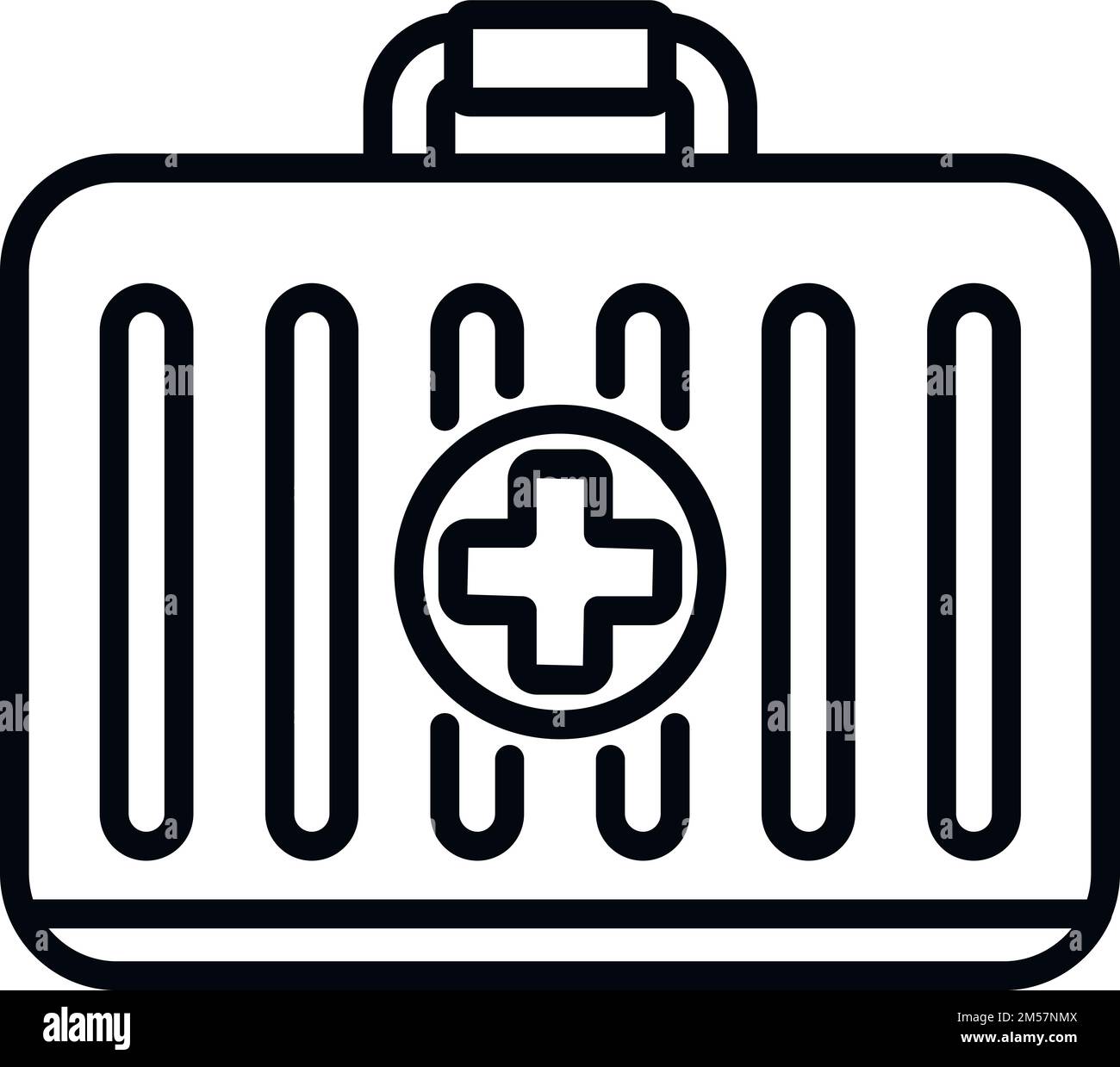 First aid kit icon outline vector. Sneeze person. Sick season Stock ...