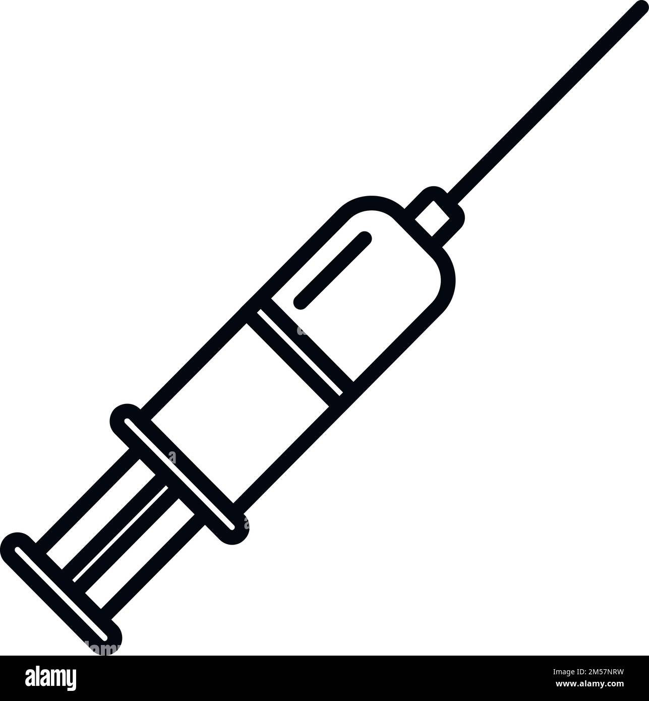 Allergy injection icon outline vector. Seasonal allergy. Season disease ...