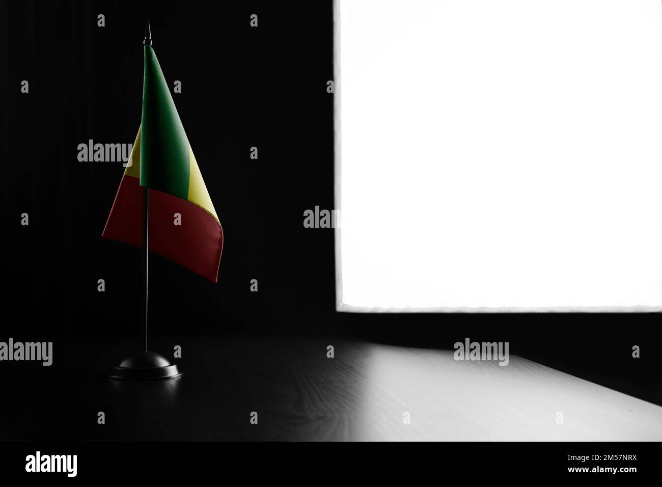 Small national flag of the Senegal on a black background Stock Photo ...