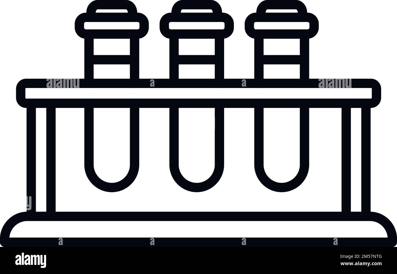 Allergy Test Tube Stand Icon Outline Vector Seasonal Allergic Season Health Stock Vector Image
