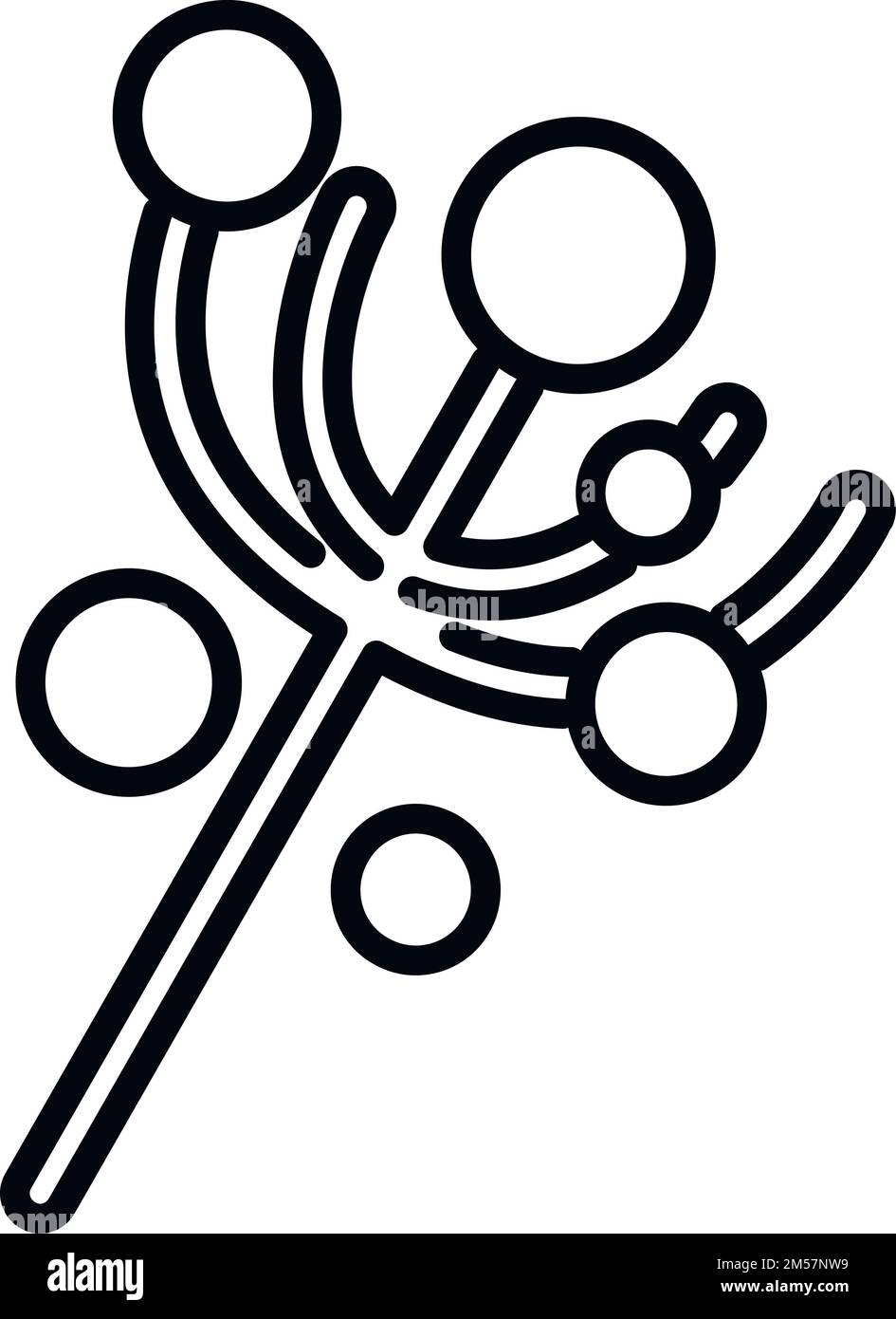 Allergy plant icon outline vector. Spring season. Sick disease Stock ...