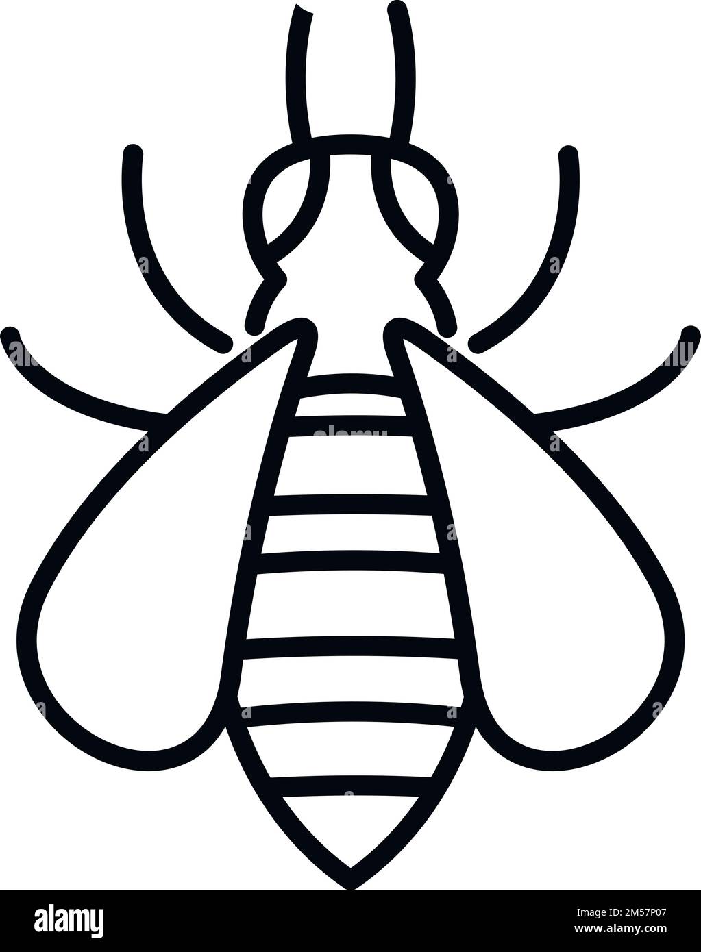 Bee allergy icon outline vector. Season pollen. Seasonal plant Stock ...