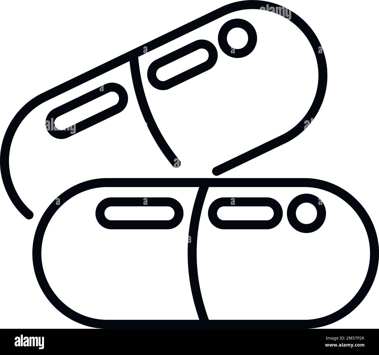 Seasonal allergy capsule icon outline vector. Season unwell. Food sick ...