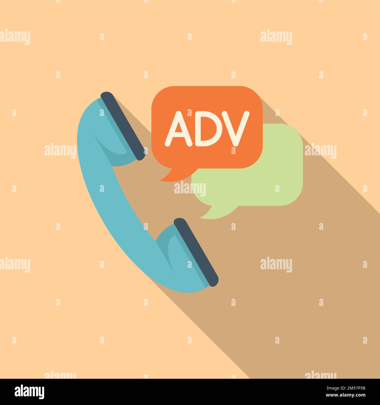 Adv call marketing icon flat vector. Digital business. Social market ...