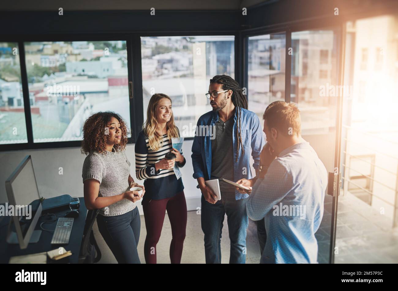 Theyve all got something to contribute. High angle shot of a group of ...