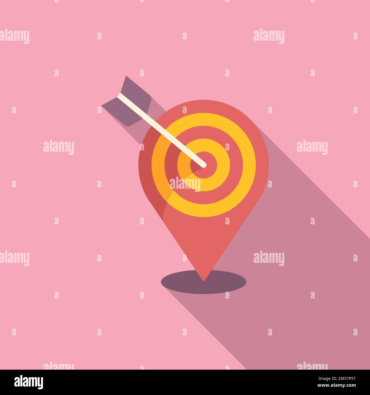 Marketing mix target icon flat vector. Digital business. Social market ...