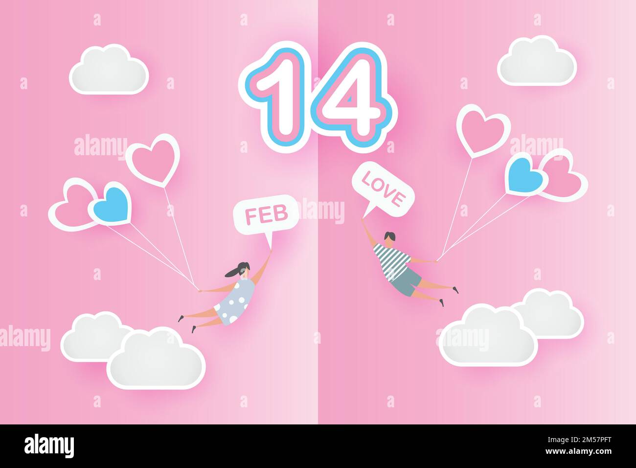 valentine lovely joyful on pink paper background concept. with text ...