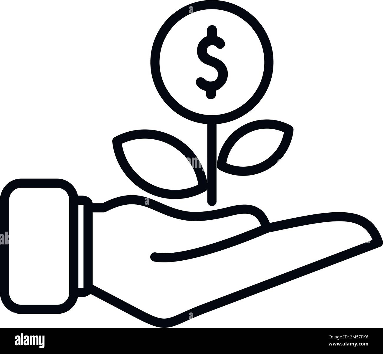 Care marketing plant icon outline vector. Online market. Price product ...