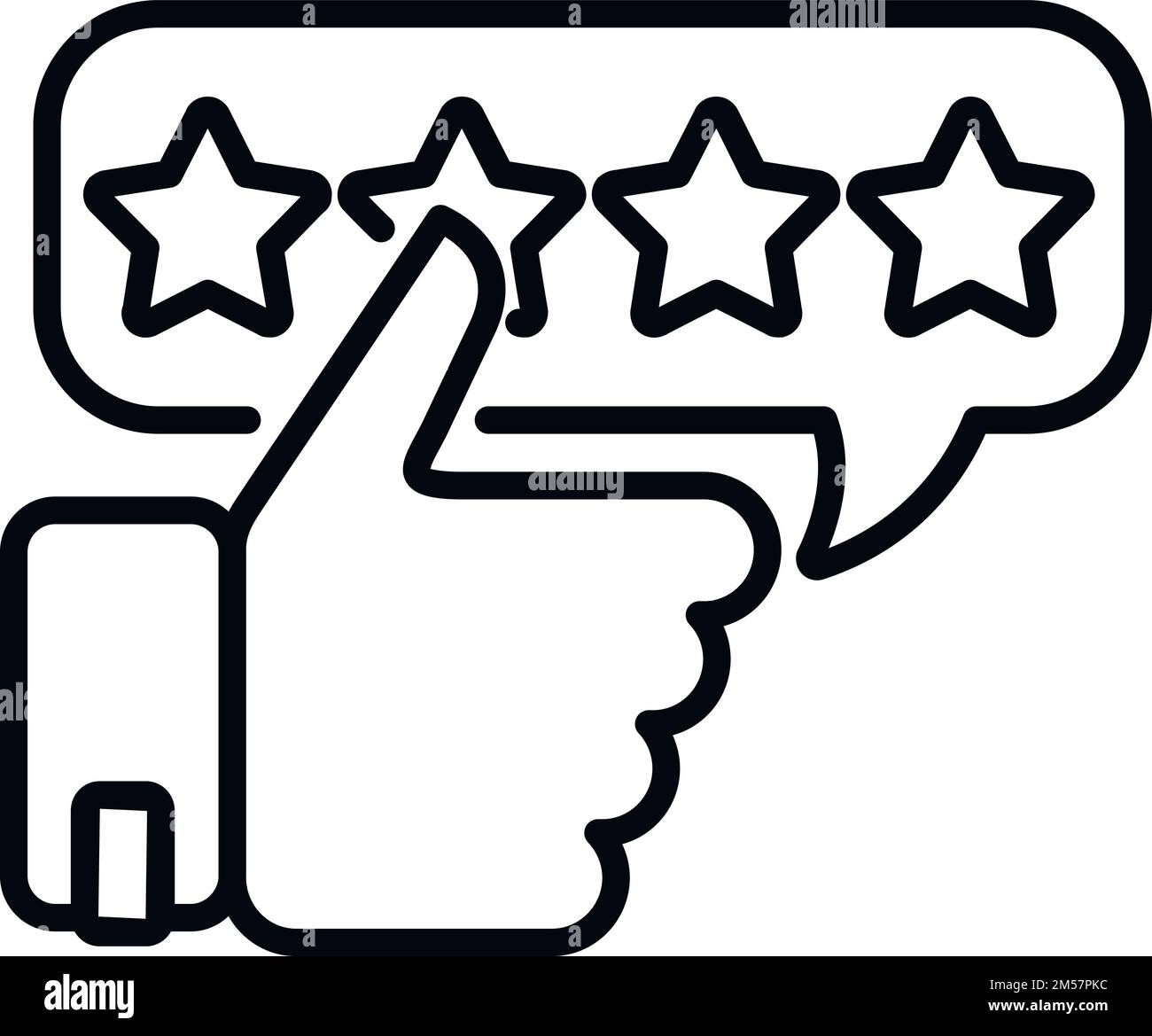 Marketing rating icon outline vector. Digital mix. Social market Stock ...