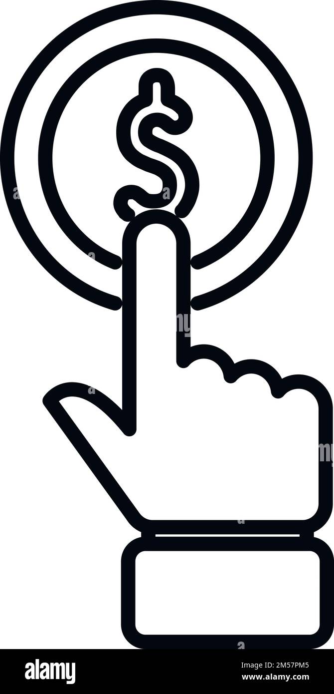 Push money marketing icon outline vector. Business market. Price mobile ...