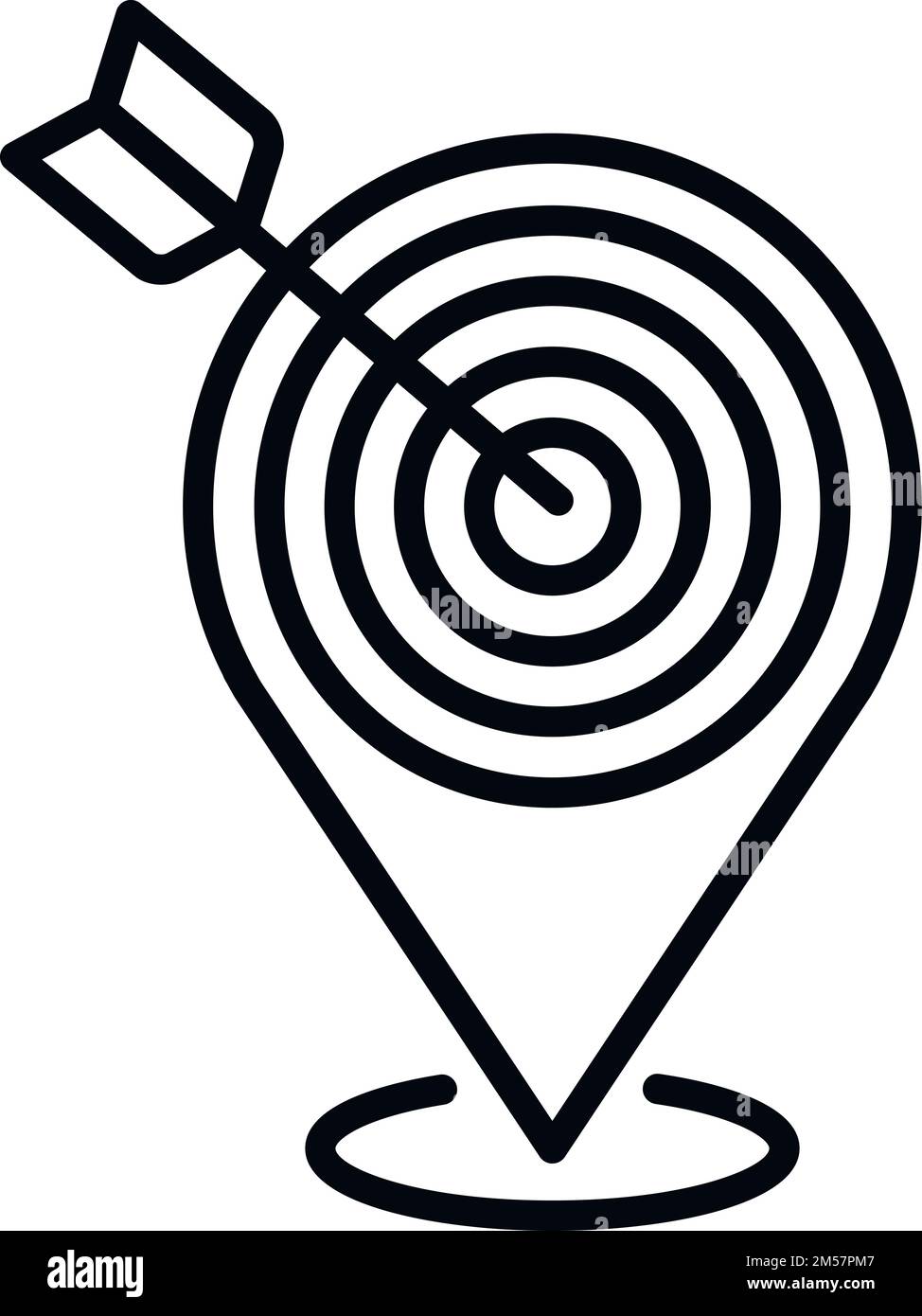 Marketing mix target icon outline vector. Digital business. Social ...