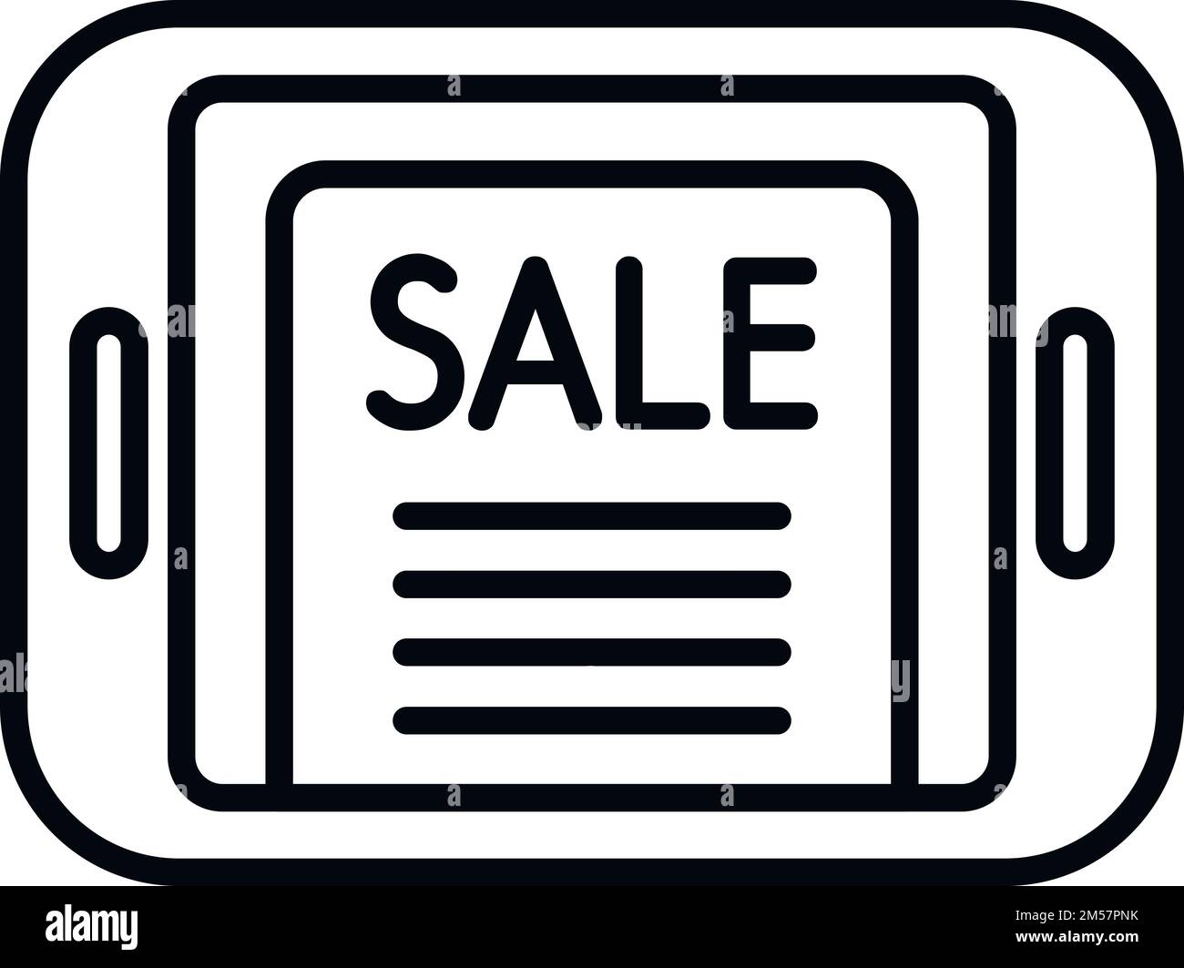 Sale tablet marketing icon outline vector. Online market. Price mobile ...