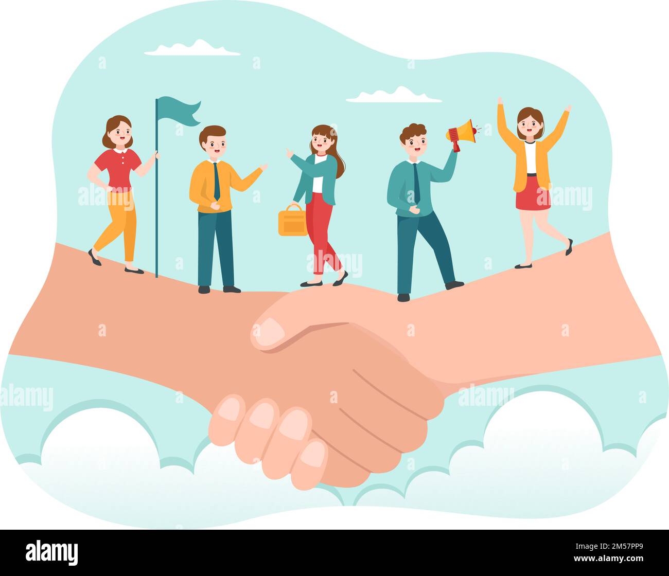 Business Leadership with Businessman Leader Helps the Team to Develop ...