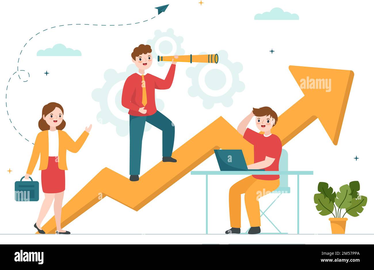 Business Leadership with Businessman Leader Helps the Team to Develop ...