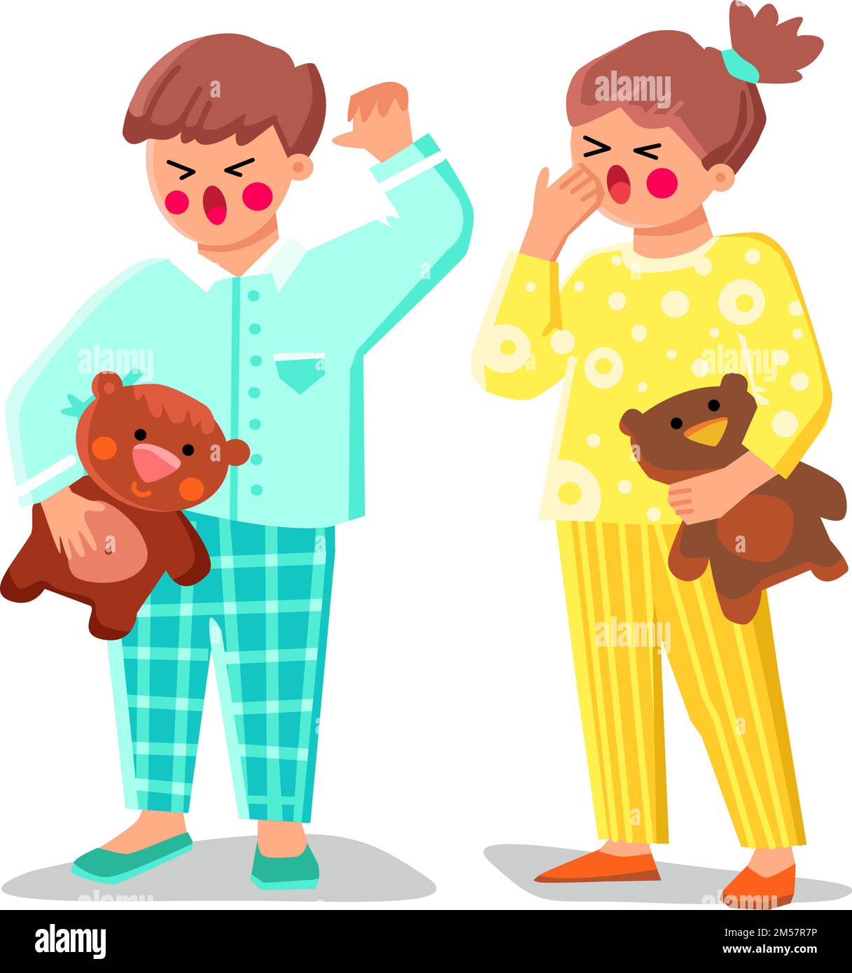 sleepy kid vector Stock Vector Image & Art - Alamy