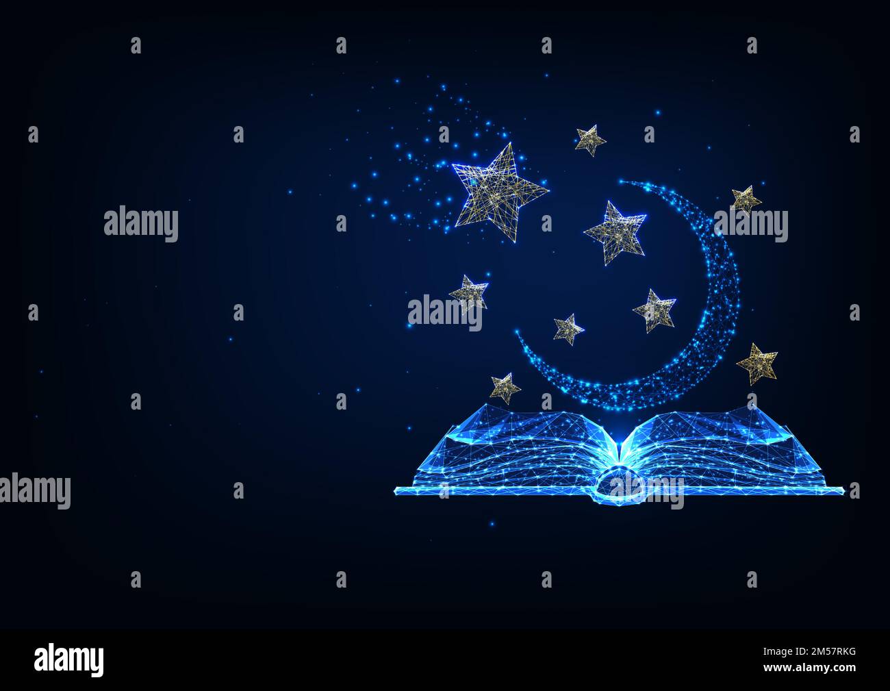 Futuristic storytelling, mystery stories concept with glowing low ...