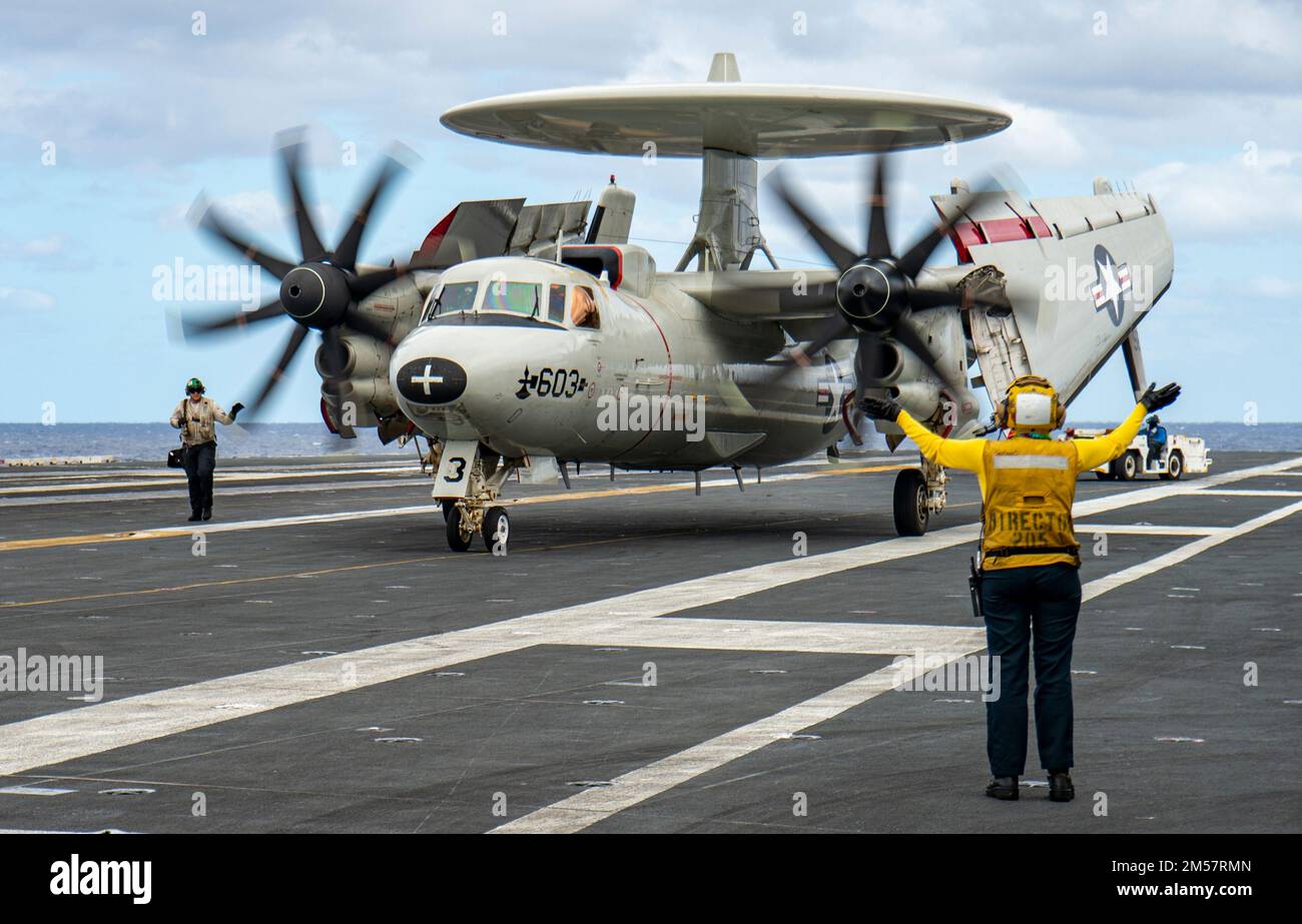 221226-N-DU622-1191 PHILIPPINE SEA (Dec. 26, 2022) An E-2C Hawkeye from ...