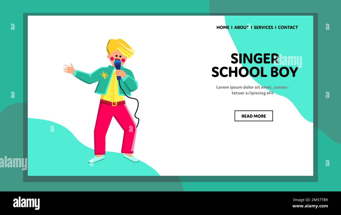singer school boy vector Stock Vector Image & Art - Alamy