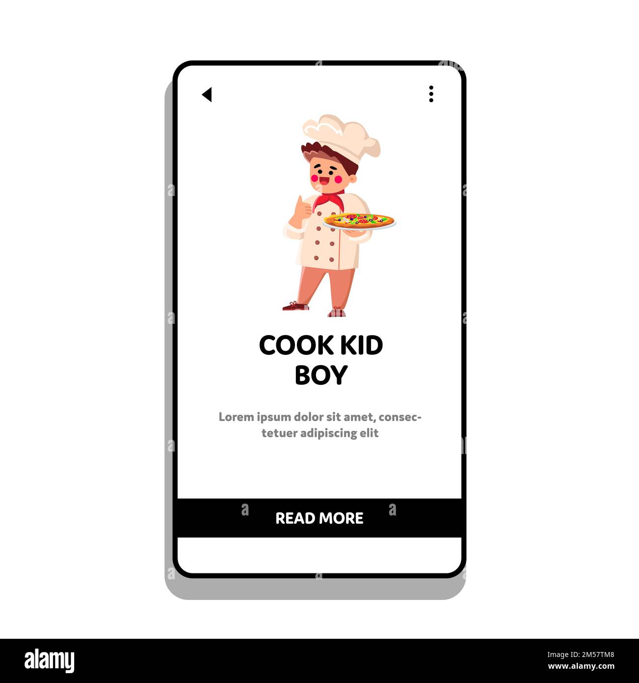cook kid boy vector Stock Vector Image & Art - Alamy
