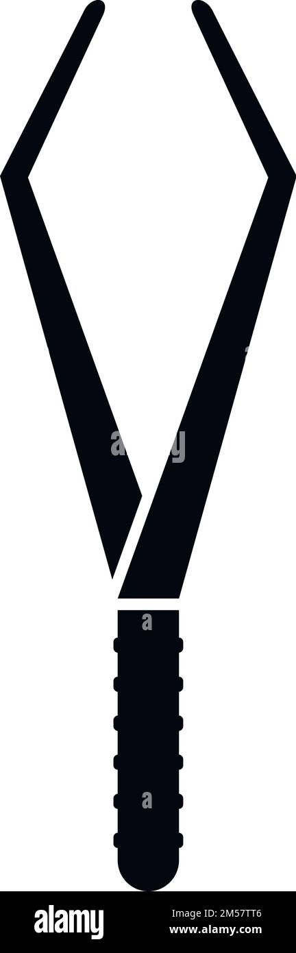 Nail forceps icon simple vector. Polish element. Spa cosmetic Stock ...