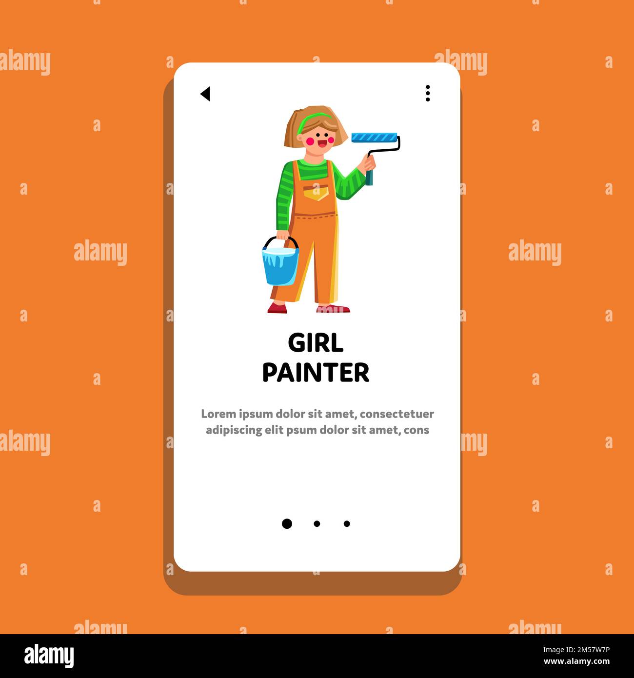 girl painter vector Stock Vector Image & Art - Alamy