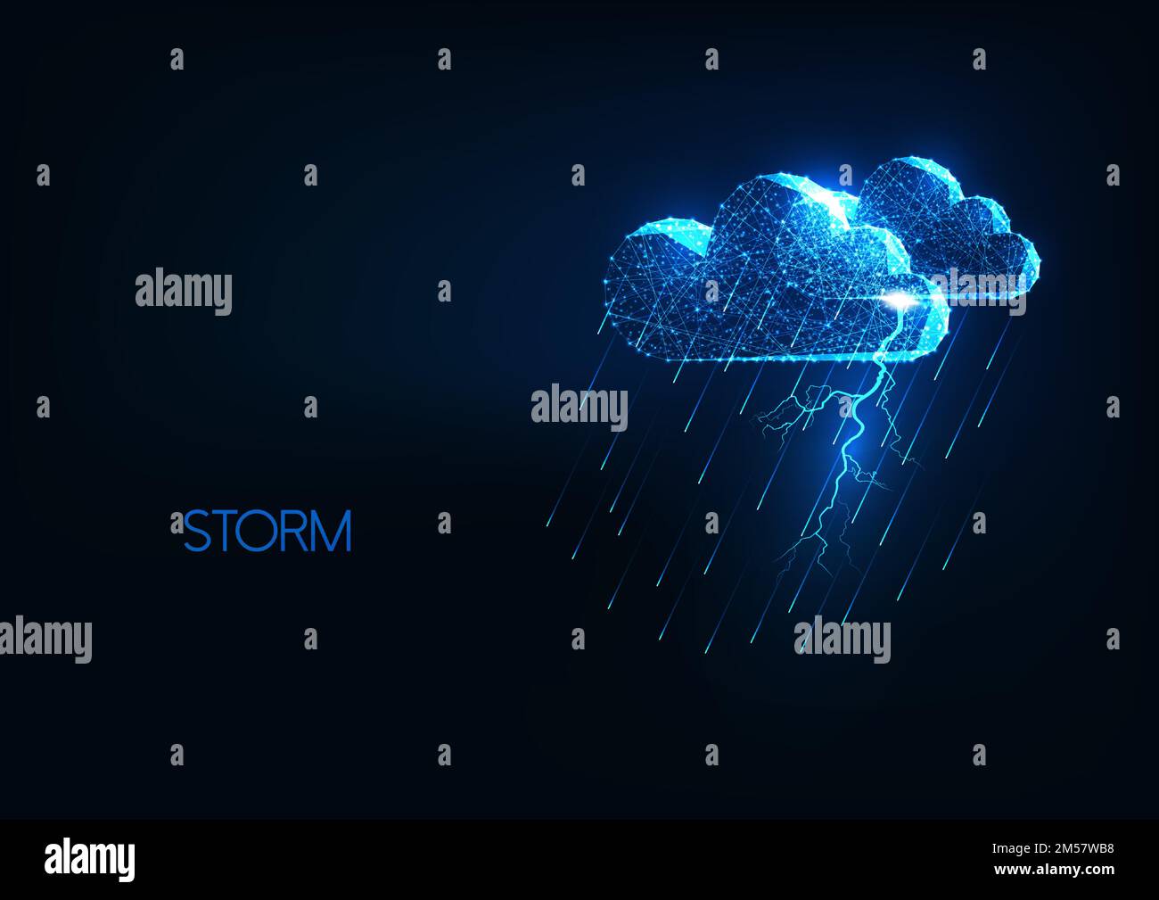 Heavy rain on sky Stock Vector Images - Alamy