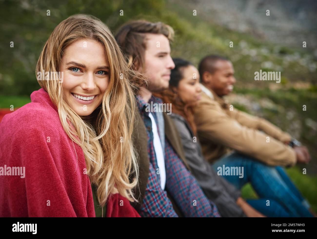 My friends love me for who I am. Portrait of a happy young woman ...