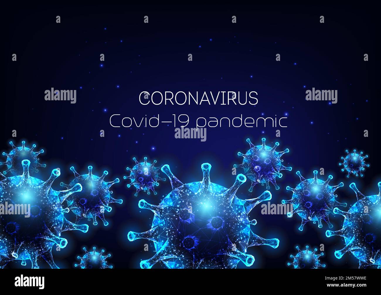Futuristic Coronavirus 2019-nCoV, Covid-19 web banner template with ...