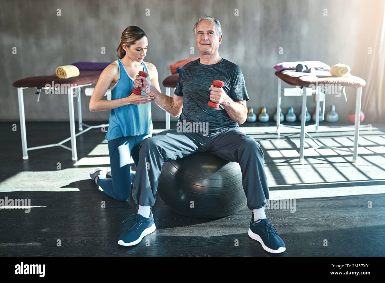 Maximizing mobility with regular physical activity. a senior man ...