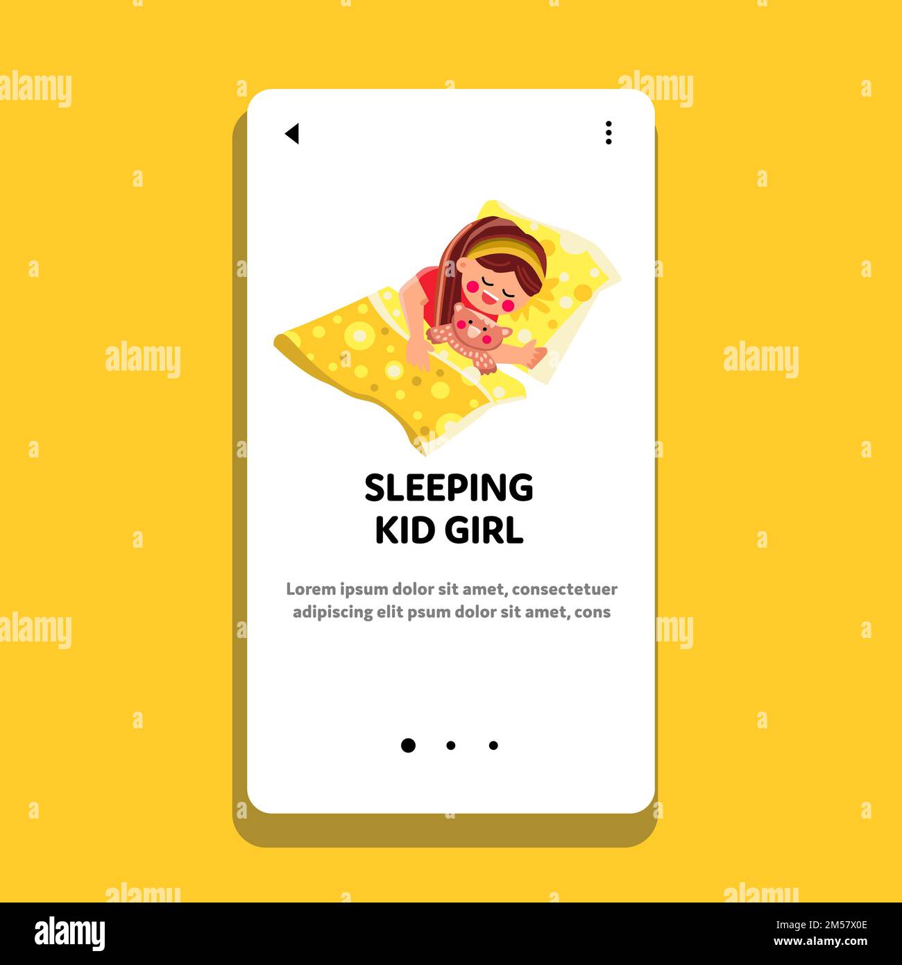 sleeping kid girl vector Stock Vector Image & Art - Alamy